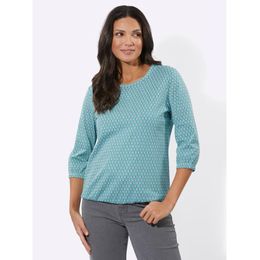 Sieh an! 3/4-Arm-Shirt in mint-petrol-bedruckt | Gr.: 54