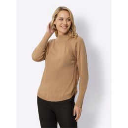 Sieh an! Stehkragenpullover in camel | Gr.: 50