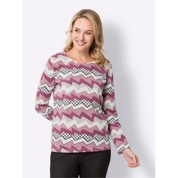 Sieh an! Langarm-Shirt in altrosa-erika-bedruckt | Gr.: 44