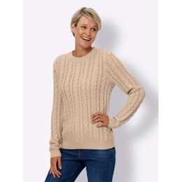 Sieh an! Langarm-Pullover in beige | Gr.: 42