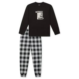Schiesser Schlafanzug Nightwear in Schwarz | Gr.: 152