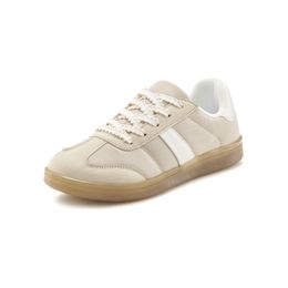 Lascana Sneaker in beige/wei&szlig; | Gr.: 41