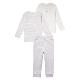 Stellou & friends Jersey-Set 3tlg., 2 Langarmshirts und Hose in grau | Gr.: 62/68