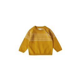 Stellou & friends Pullover mit Norweger Muster in mustard | Gr.: 62/68