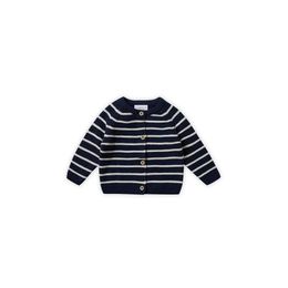 Stellou & friends Gestreifte Strickjacke in blau | Gr.: 74/80