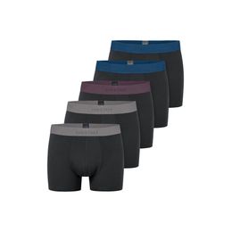 Schiesser Boxershort 5er Pack in Schwarz/Blau/Grau | Gr.: M