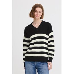 oxmo V-Ausschnitt-Pullover OXKalane in Schwarz | Gr.: L