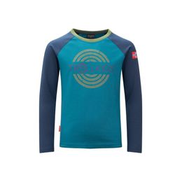 Trollkids Longsleeve "Preikestolen" in Blau/ Dunkelblau | Gr.: 128