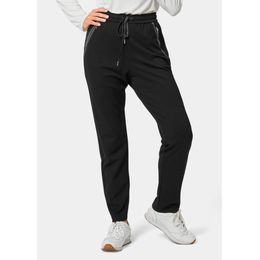 GOLDNER Kurzgr&ouml;&szlig;e: Elegante Joggpants SARA, hoher Bund in schwarz | Gr.: 22