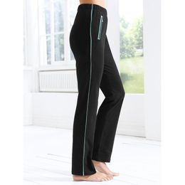 Sieh an! Freizeithose in schwarz-mint | Gr.: 46