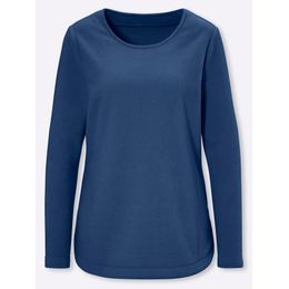 Sieh an! Fleece-Shirt in jeansblau | Gr.: 46