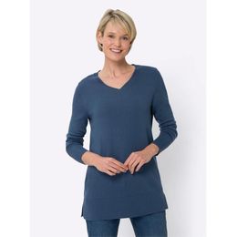 Sieh an! Longpullover in jeansblau | Gr.: 56