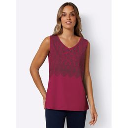 Sieh an! Shirttop in himbeere-bordeaux | Gr.: 40