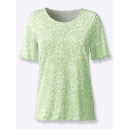 Sieh an! Kurzarm-Shirt in reseda-ecru-bedruckt | Gr.: 56