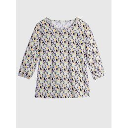 Sieh an! 3/4-Arm-Shirt in flieder-reseda-bedruckt | Gr.: 50