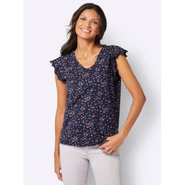 Sieh an! V-Shirt in marine-bleu-bedruckt | Gr.: 50