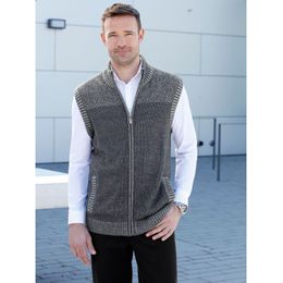 Sieh an! Strickweste in grau-meliert | Gr.: 58