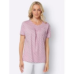 Sieh an! Kurzarmshirt in rosé-gemustert | Gr.: 48
