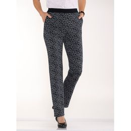 Sieh an! Jersey-Hose in schwarz-grau Leo | Gr.: 42