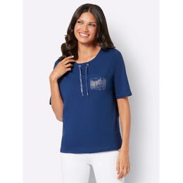 Sieh an! Kurzarm-Shirt in royalblau | Gr.: 48