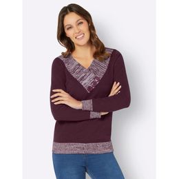 Sieh an! Langarm-Pullover in burgund | Gr.: 40