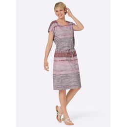 Sieh an! Jersey-Kleid in altrosa-schwarz-bedruckt | Gr.: 52