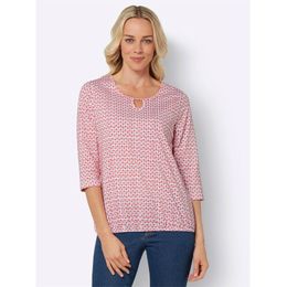 Sieh an! 3/4-Arm-Shirt in ecru-grapefruit-bedruckt | Gr.: 44