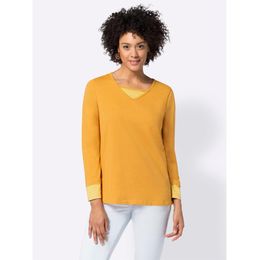 Sieh an! Langarmshirt in curry | Gr.: 48