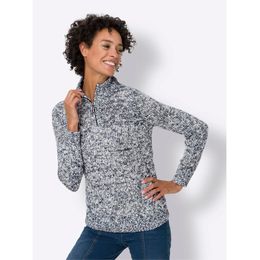 Sieh an! Strickpullover in marine-meliert | Gr.: 42