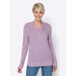 Sieh an! 2-in-1-Pullover in orchidee-meliert | Gr.: 50