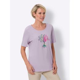 Sieh an! Kurzarmshirt in flieder-jeansblau | Gr.: 46