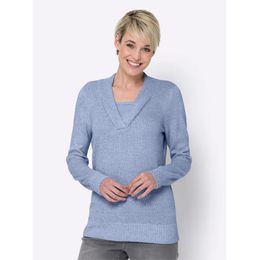 Sieh an! Pullover in bleu-meliert | Gr.: 44