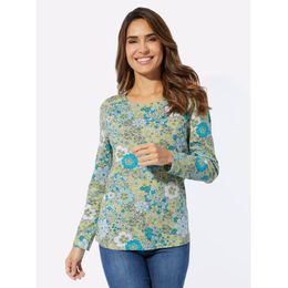 Sieh an! Langarmshirt in pistazie-mint-bedruckt | Gr.: 50
