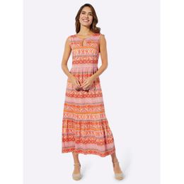 Sieh an! Jerseykleid in papaya-terra-bedruckt | Gr.: 24