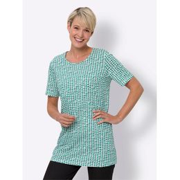 Sieh an! Longshirt in mint-smaragd-bedruckt | Gr.: 38