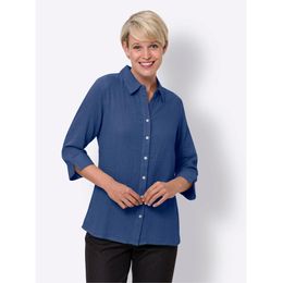 Sieh an! Baumwollbluse in jeansblau | Gr.: 56