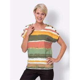 Sieh an! Druck-Shirt in khaki-ecru-bedruckt | Gr.: 54