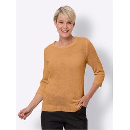 Sieh an! Rundhalspullover in apricot | Gr.: 42