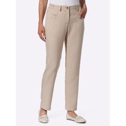 Sieh an! Hose in beige-ecru-gestreift | Gr.: 24