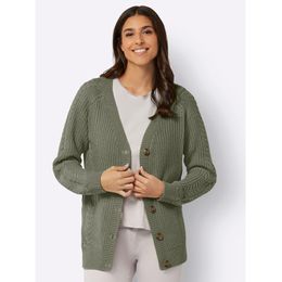 Sieh an! Strickjacke in khaki | Gr.: 50