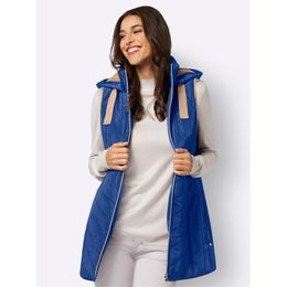 Sieh an! Long-Steppweste in royalblau | Gr.: 42
