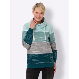 Sieh an! Sweatshirt in petrol-kalkmint-bedruckt | Gr.: 54