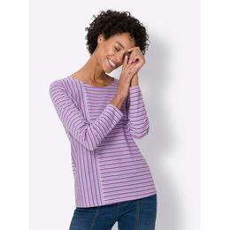 Sieh an! Langarmshirt in lavendel-flieder-bedruckt | Gr.: 50