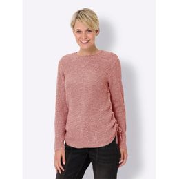 Sieh an! Strickpullover in rosenholz-ecru-meliert | Gr.: 50