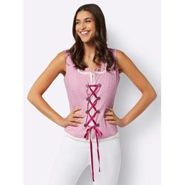 Sieh an! Bustier in ros&eacute;-magenta-bedruckt | Gr.: 46