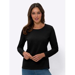 Sieh an! Langarm-Shirt in schwarz | Gr.: 48