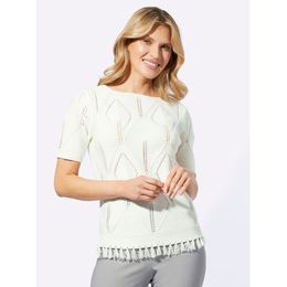 Sieh an! Ajour-Pullover in ecru | Gr.: 46