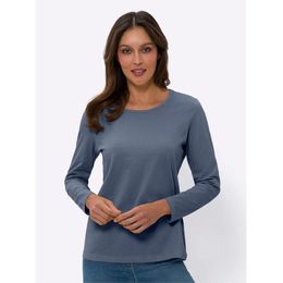 Sieh an! Langarm-Shirt in jeansblau | Gr.: 42