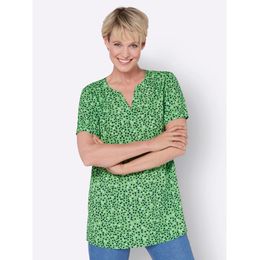 Sieh an! Longbluse in apfel-marine-bedruckt | Gr.: 50