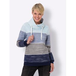 Sieh an! Sweatshirt in marine-hellblau-bedruckt | Gr.: 52